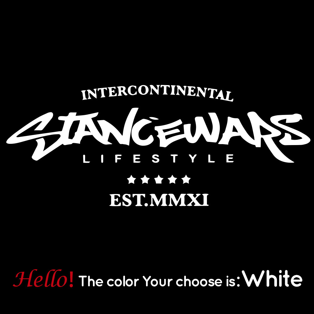"Stancewars" Car Vinyl Door Fender Window Decal Windshield Sticker ...