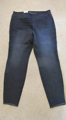 INC Womens Pull On Jeggings Core Denim Mid Rise Noir Wash Black Size ...