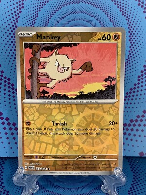 Mankey Reverse Holo - 056/165 - Scarlet & Violet 151 Pokemon TCG - NM 🔥 ...