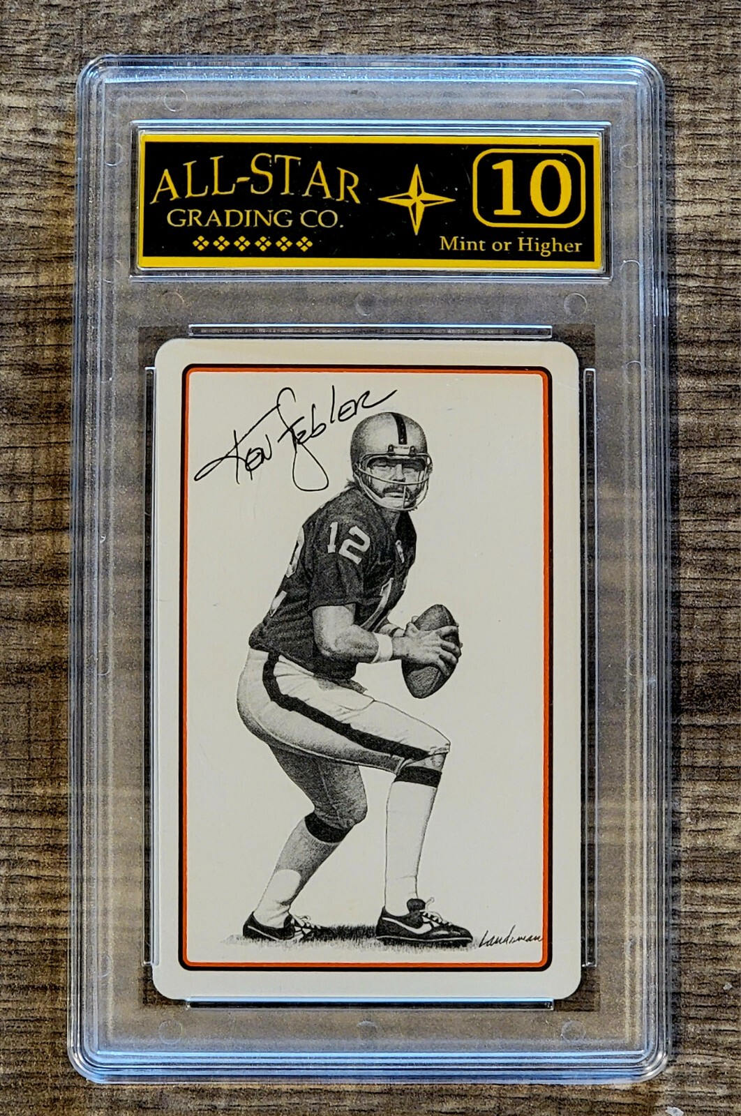 Rare Ken Stabler 1978 Landsman Sports Deck Graded ASG MINT 10 Playing ...