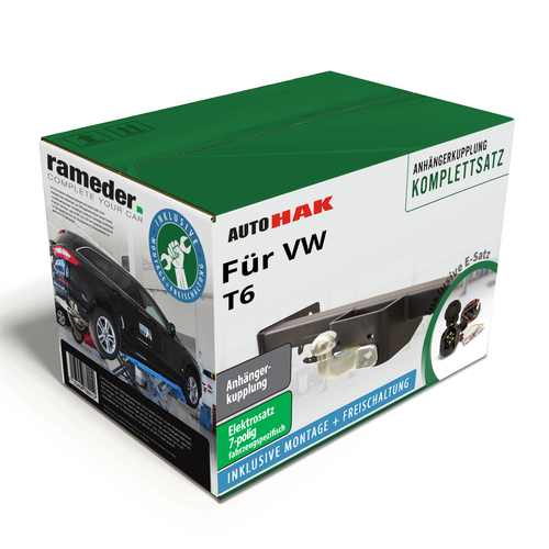Auto Hak Anhängerkupplung starr & 7poliger ECS E-Satz für VW T6 15- Neuware | eBay.de
