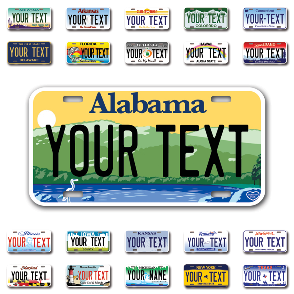 Custom Mini state Plates | All 50 Sates | 4x2 - 6x3 | name plates for ...
