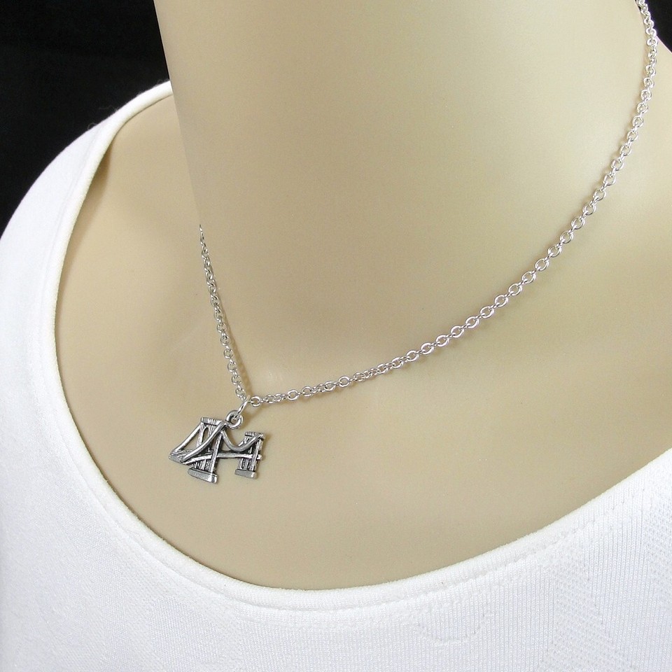 Silver Brooklyn Bridge Necklace - Bridge Charm - New York Charm ...