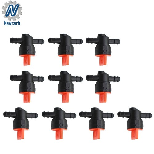 (10) 1/4" Straight In-Line Gas Fuel Shut-off / Cut-off Valves Petcock ...