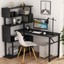 Tribesigns L-Shaped Corner Desk, Rotating Computer Desk with 5 Tier ...