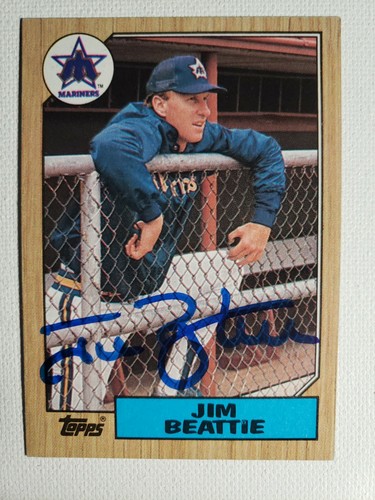 1987 Topps Jim Beattie Auto Autograph Card Mariners, Yankees Signed ...