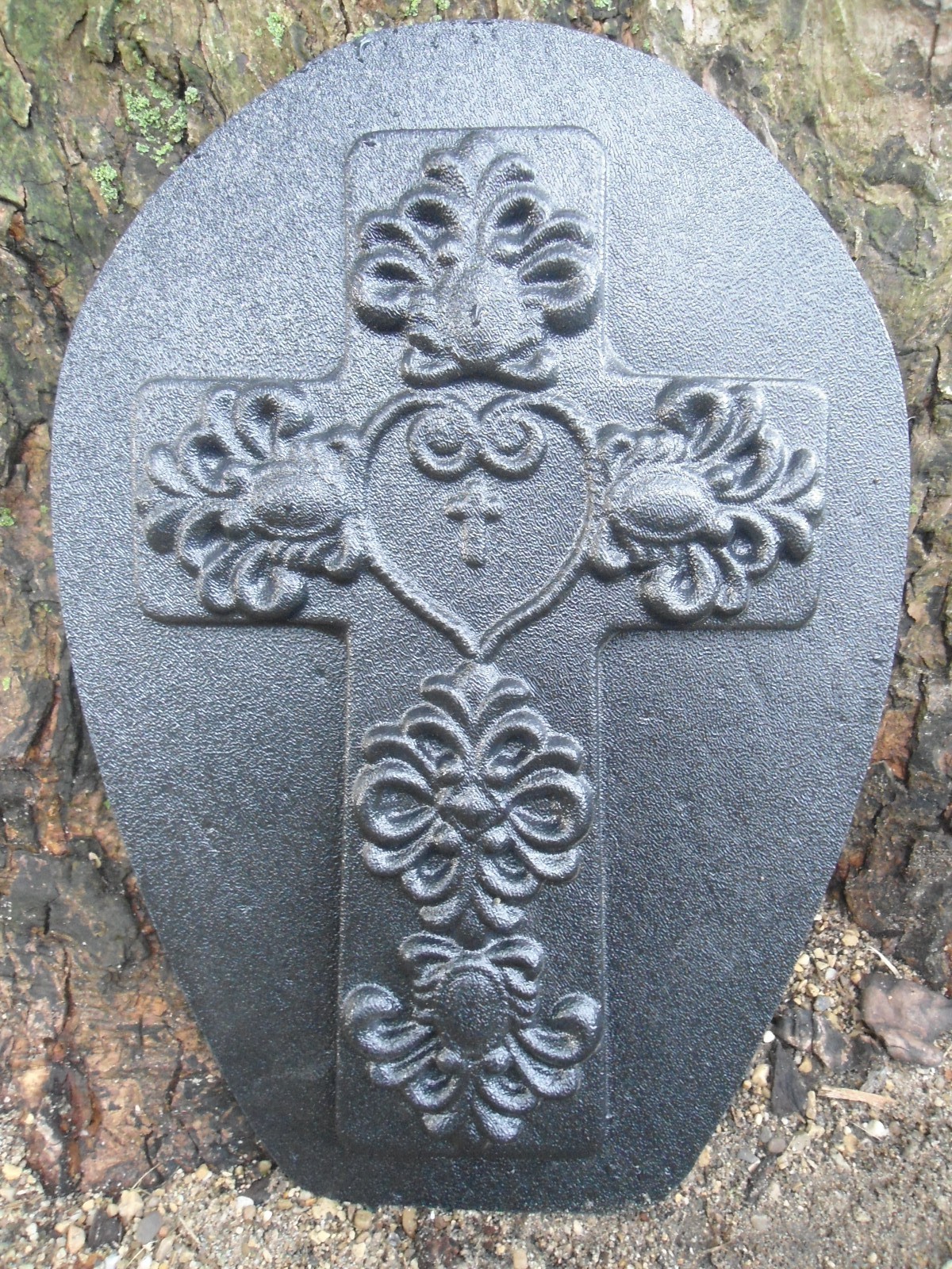 Cross plaster cement mold plastic casting religious mould 11" x 7" x 1/ ...