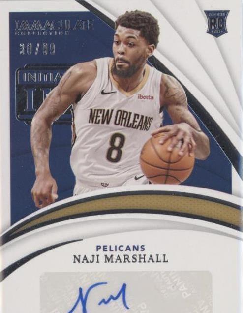 2020-21 Panini Immaculate Collection - Initiation Ink Naji Marshall # ...