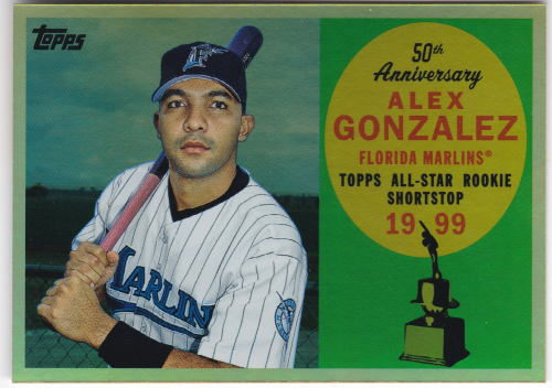 2008 Topps 50th Anniversary All Rookie Team Gold #AR103 Alex Gonzalez ...