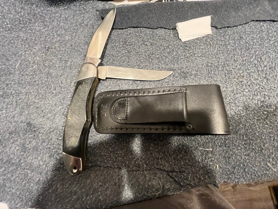 Buck Knife 103 1 Line skinner, Mark McCoun ATS-34 Stag & Buck 317 ...