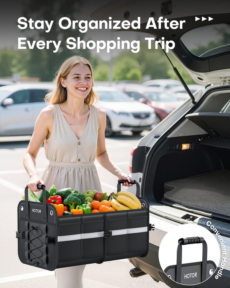 Car Trunk Organizer – Collapsible Storage Box for SUV, Truck, Van ...