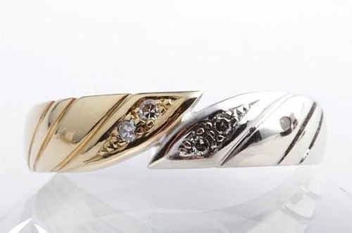 Brillant Diamant Ring 750 18K Bicolor Gold Gr. 56 # | eBay.de