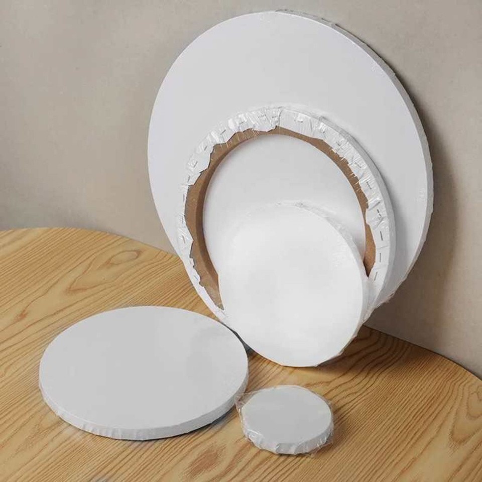 2 Pcs Circular Canvas Art Multi-Pack Round Oil Painting Frame Frames ...