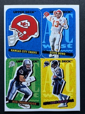 1995 STEVE BONO ROB FREDRICKSON TONY MARTIN COLLECTOR’S CHOICE STICKERS ...