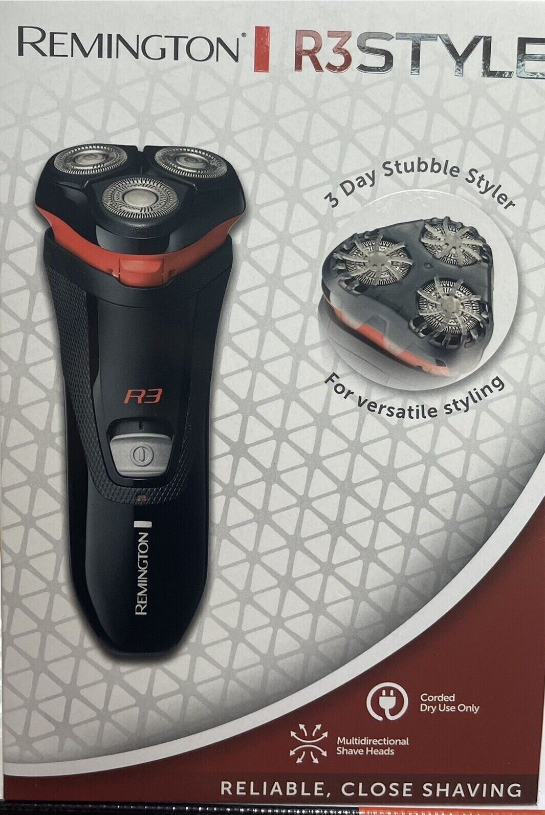 Remington R3 Corded Shaver Electric Razor Stubble Trimmer & Pop Up ...