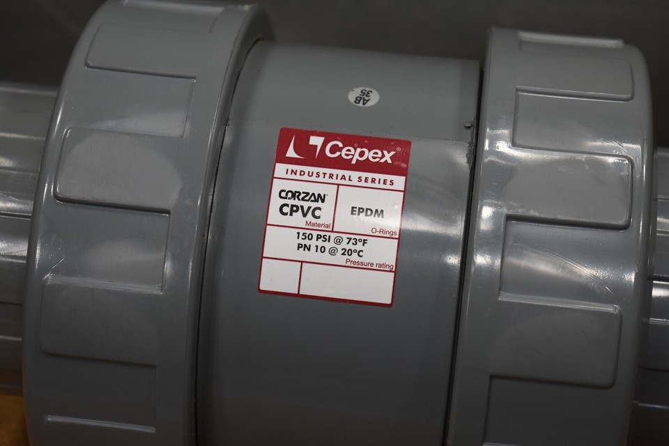 HAYWARD Cepex CPX27398, 3" Ball Check Valve, CPVC, EPDM, 150 PSI @ 73°F ...