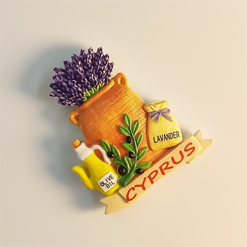 Mediterranean Cyprus Vase Collectible Souvenir 3D Resin Fridge Magnet ...