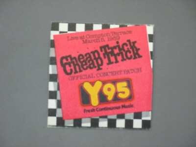 Cheap Trick satin radio sticker AUTHENTIC March 5, 1989 Y95 Compton ...