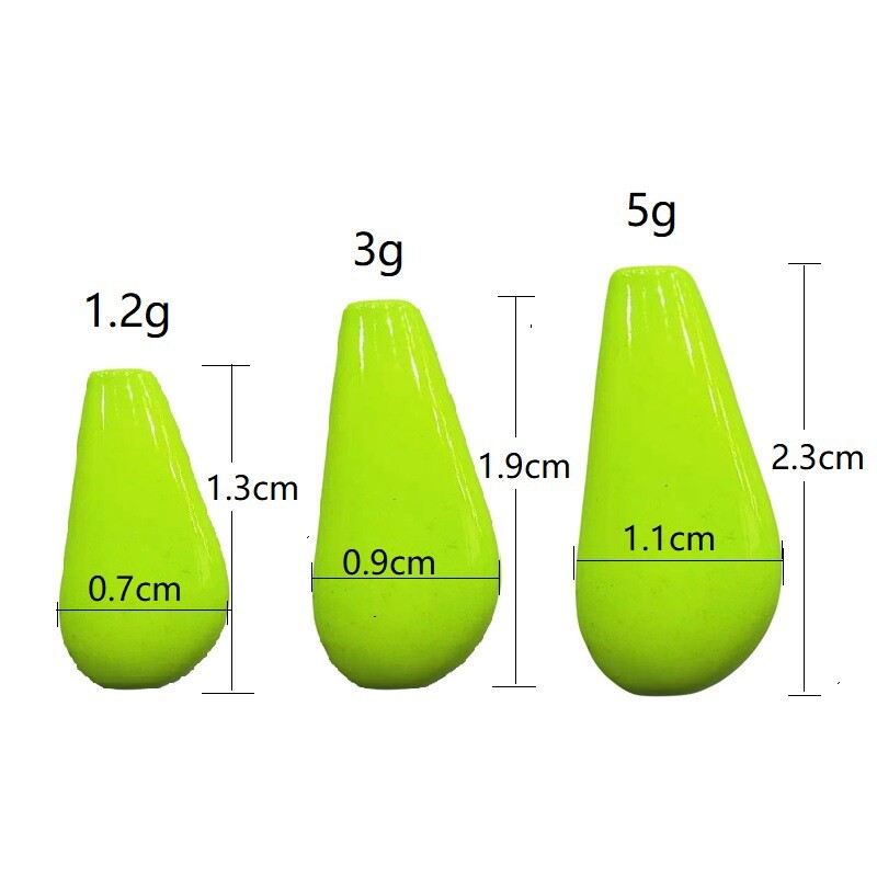 10/20Pcs Fishing Inline Spinner Lure Bodies Weights Making Accessories ...