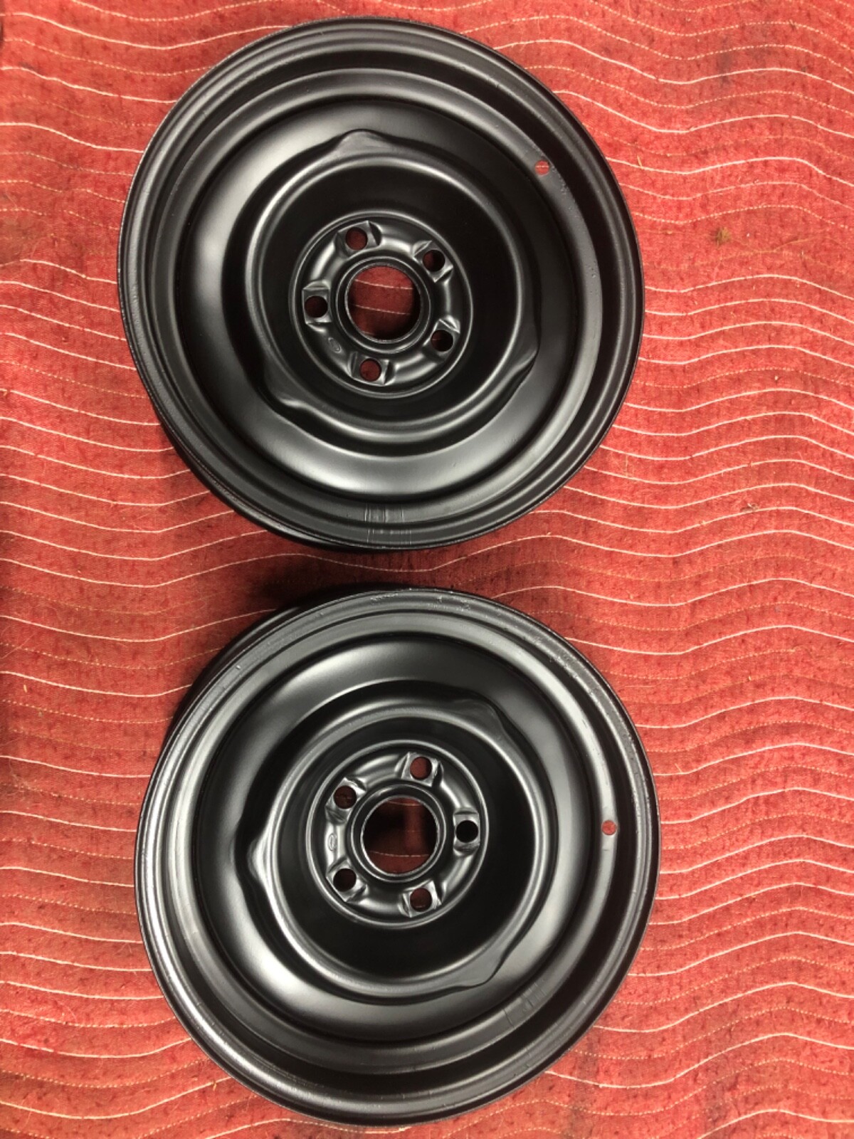 PAIR OF STEEL RIM WHEEL 15 INCH 5.5 15X5.5 OEM Ford 1964 64 5X4.5 ...