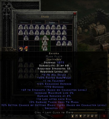 D2R Enigma Mage Plate 15ed +772 1073D (3 off perfect) Diablo2 ...