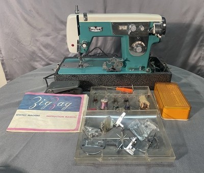 Vintage Hilton Deluxe Precision Zig Zag Sewing Machine Model 300 Japan ...