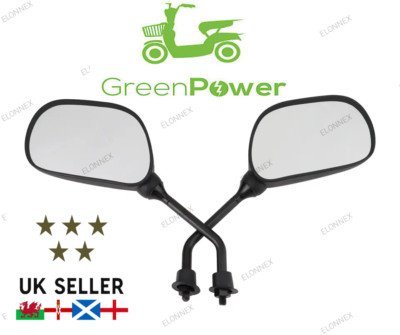GREEN POWER MOBILITY SCOOTER MIRRORS PAIR PREMIUM QUALITY | eBay UK