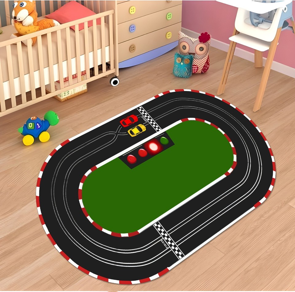 Race Track Rug,Racing Rug, Raceway Rug,Ellipse Rug,Oval Rug,Sport ...