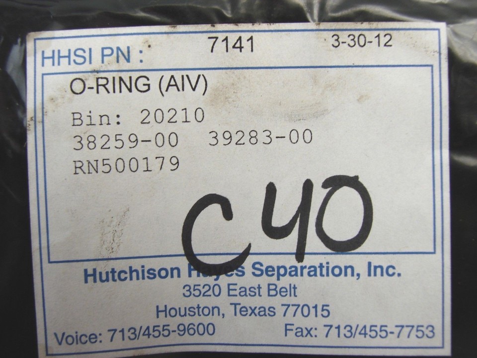 Hutchison Hayes Separation 7141 OEM O-Ring (T82) | eBay