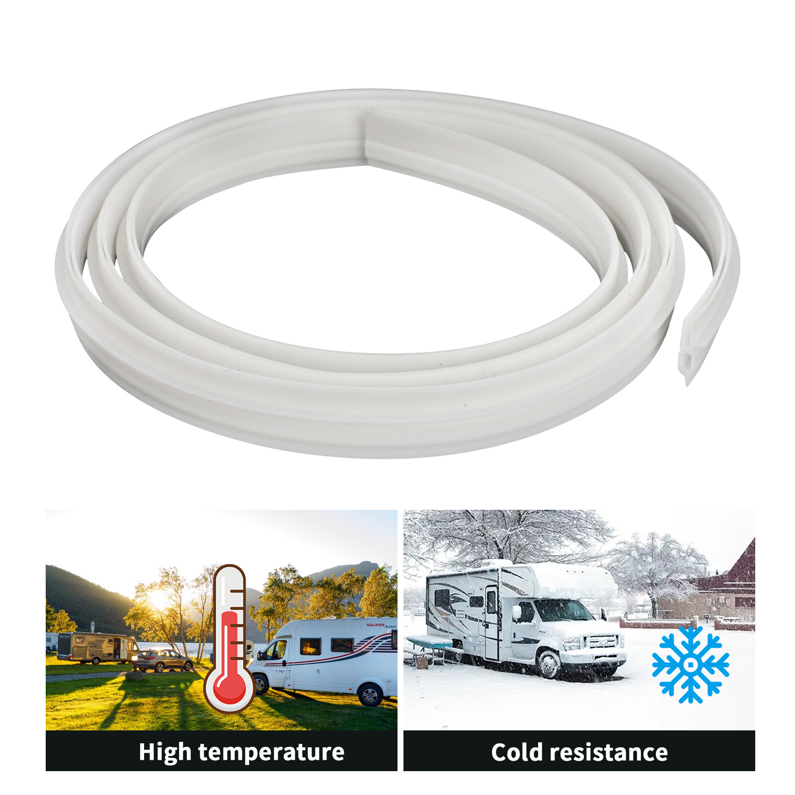 RV Roof Vent Seal White Vinyl 51" Camper Vent Fan Gasket Replacement (2 ...