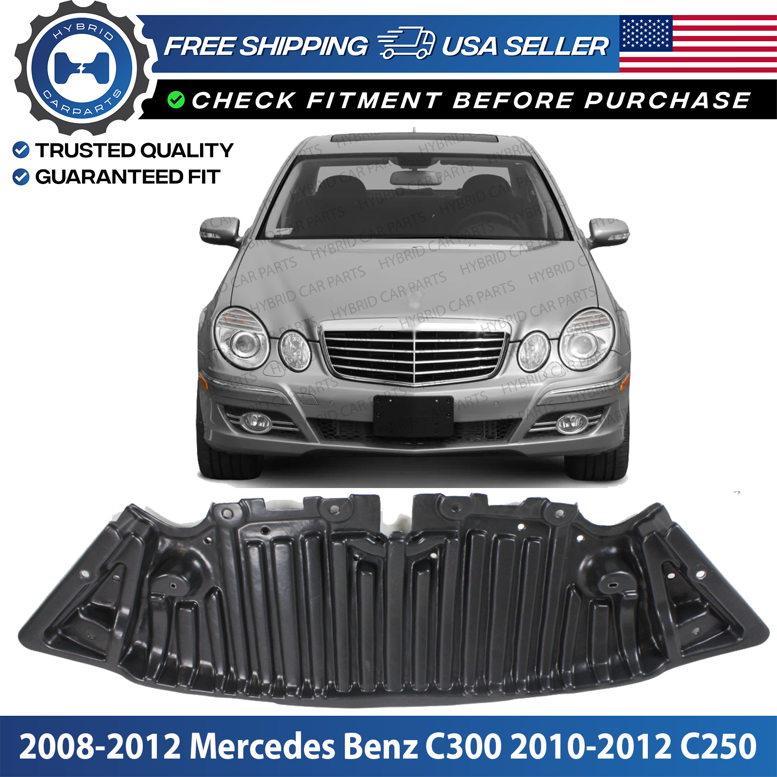 New Front Engine Splash Shield For 2008-2012 Mercedes Benz C300 2010 ...