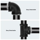 Industrial Pipe Clothing Rack Heavy Duty Wall Mounted Adjustable 90/135 ...