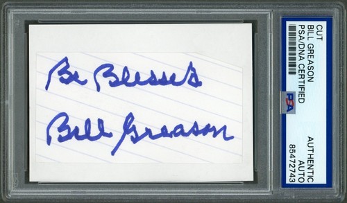 BILL GREASON SIGNED MINT CUT PSA/DNA NEGRO LEAGUES BIRMINGHAM BLACK ...