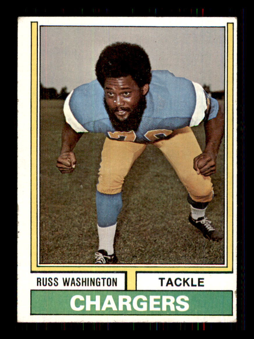 1974 Football Topps Russ Washington San Diego Chargers #416 | eBay