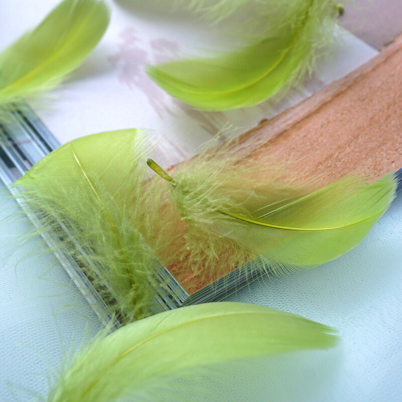 100PCS DIY Multicolour Feather Filled With Decorative Materials Crafts ...