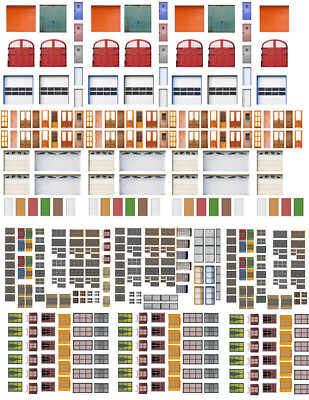 N Scale Doors and Windows Model Train Scenery Sheets – Five 8.5x11 ...