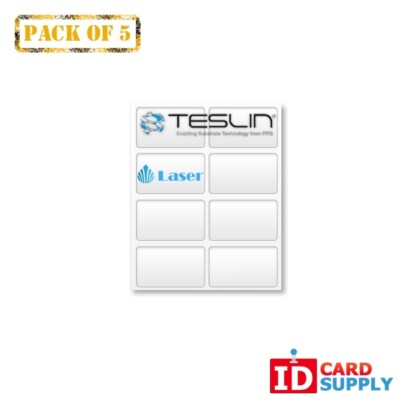 Teslin® Synthetic Paper - 8.5" x 11" Perforated 8-Up Laser Sheet | Pack ...