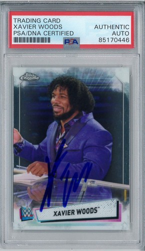 Xavier Woods Signed Slabbed Autograph WWE 2021 Topps Chrome CARD PSA ...