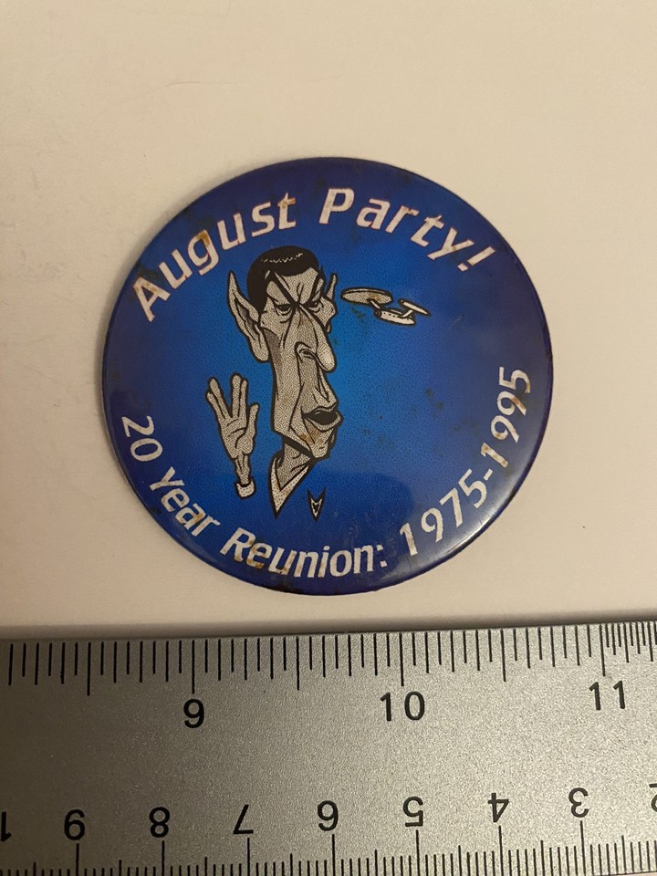 August Party! 20 Year Reunion 1975-1995 Pin Back Button P36 | eBay