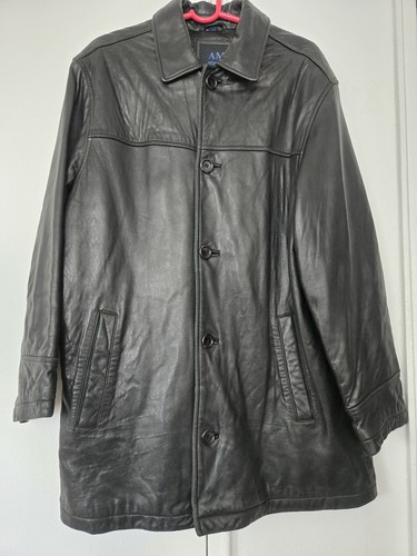 Leather Jacket AM Studio 74847 Men's Black | eBay