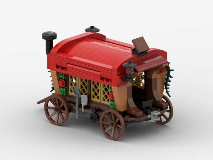 Romany Gypsy Caravan All parts LEGO Unique Mod (Minifigure & Horse Not ...