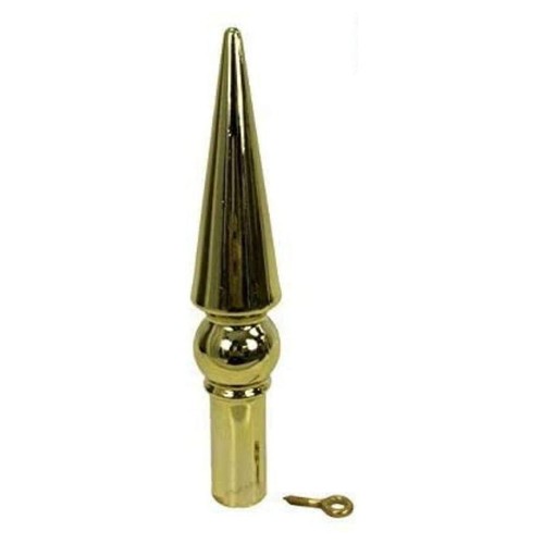 9" Gold Plastic Round Spear for Indoor or Parade Flagpole Finial Topper ...