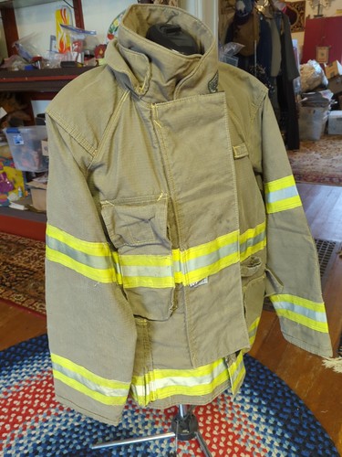 Vintage Retired Firefighter Turnout JACKET FIRE COAT USED *SHELL ONLY ...