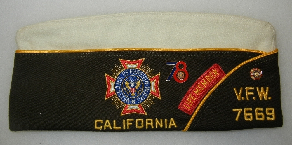 1978 CALIFORNIA VFW NATIONAL AIDE-DE-CAP WW2 VETERAN OVERSEAS CAP ...