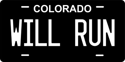 Colorado Black White Custom Personalized License plates Auto Bike ...