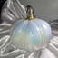Opalescent White Glass Pumpkin Brass Stem 10” | eBay