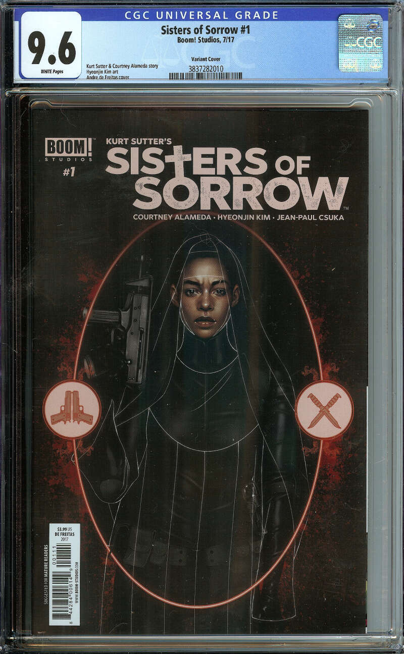 SISTERS OF SORROW #1 CGC 9.6 WHITE PAGES // VARIANT COVER BOOM STUDIOS ...