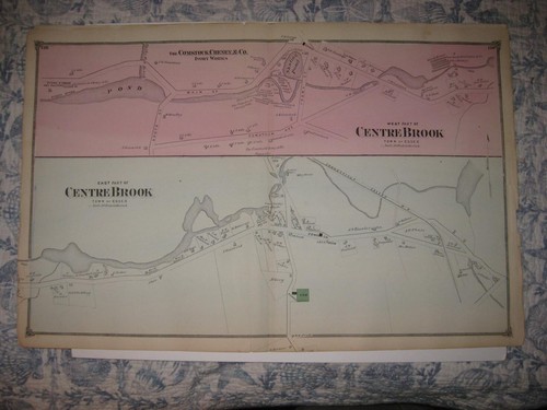 FINE ANTIQUE 1874 CENTERBROOK ESSEX MIDDLESEX COUNTY CONNECTICUT ...