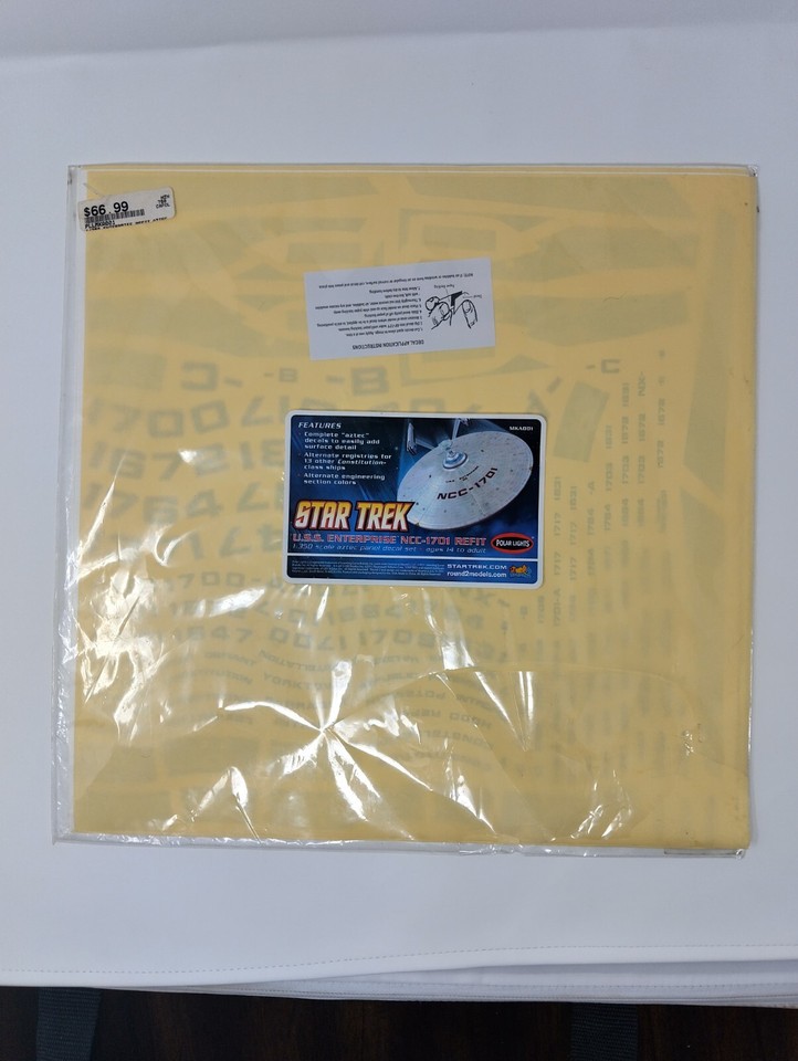 Polar Lights 1/350 USS Enterprise NCC-1701 Refit Aztec Decal Sheets | eBay