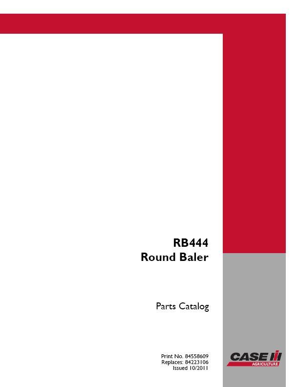 CASE IH RB444 ROUND BALER PARTS CATALOG | eBay